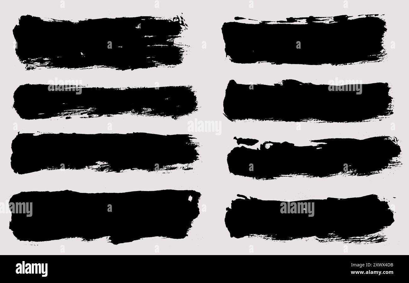 Brush strokes vector. Set of text boxes Stock Vector Image & Art - Alamy