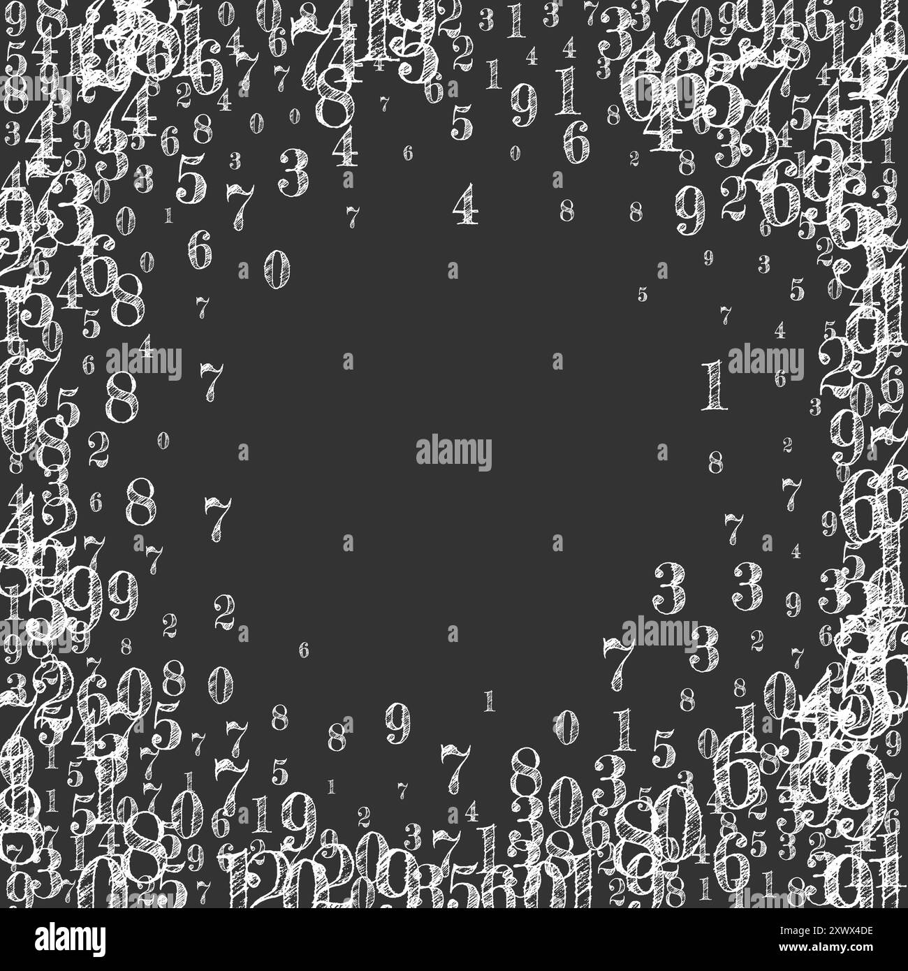 Falling numbers. Math study concept with flying digits. Back to school ...