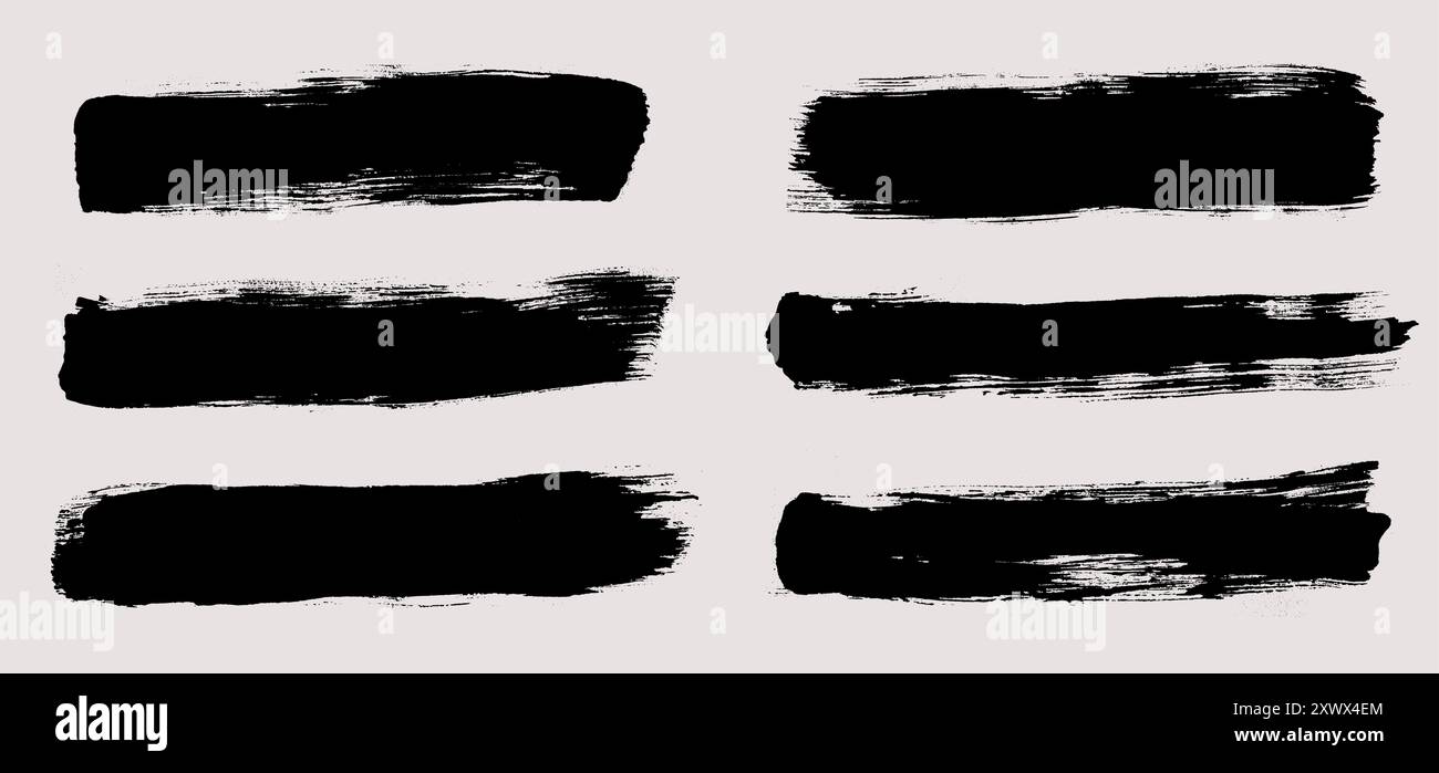 Brush strokes vector. Set of text boxes Stock Vector Image & Art - Alamy