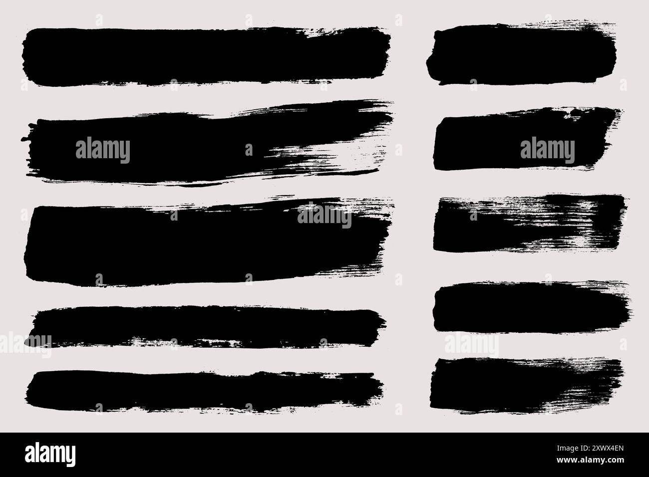 Brush strokes vector. Set of text boxes Stock Vector Image & Art - Alamy