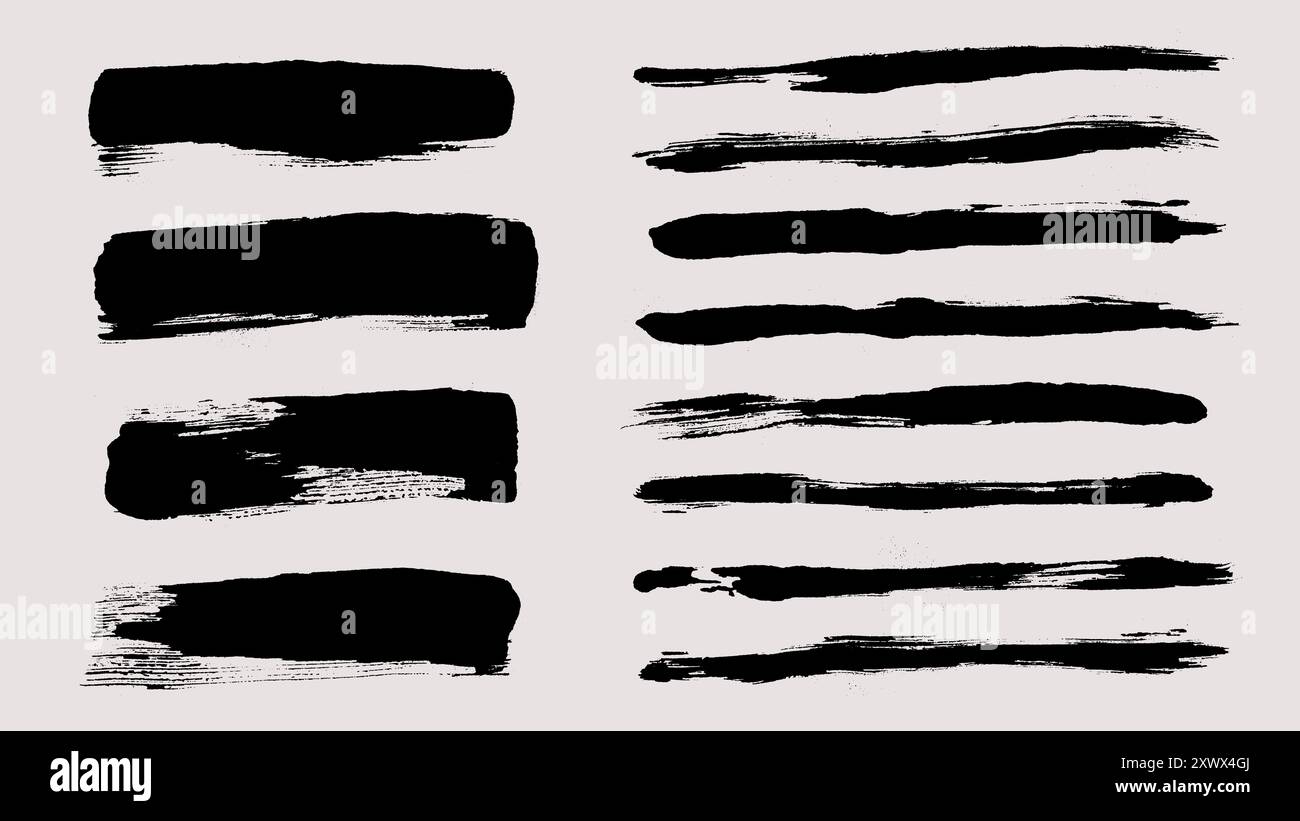 Brush strokes vector. Set of text boxes Stock Vector Image & Art - Alamy