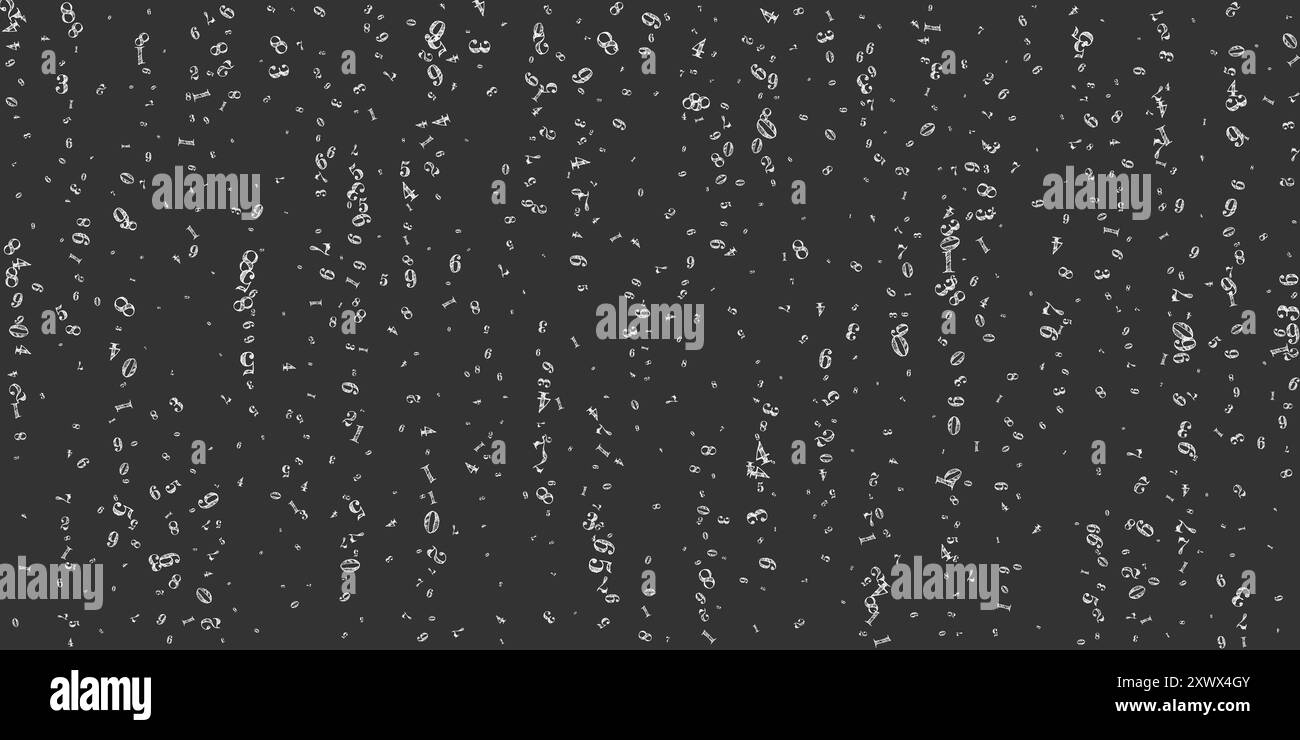 Falling numbers. Math study concept with flying digits. Back to school ...
