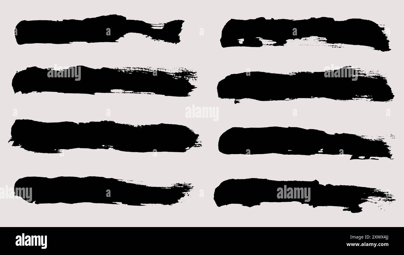 Brush strokes vector. Set of text boxes Stock Vector Image & Art - Alamy