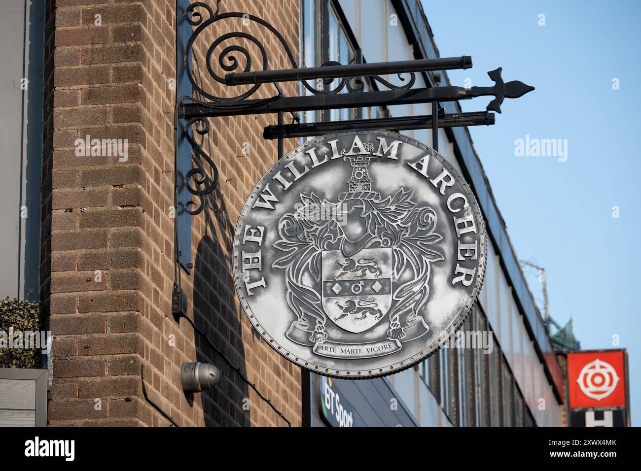 The William Archer pub sign, Wednesbury, West Midlands, England, UK ...
