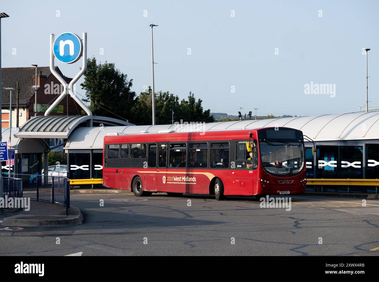 National Express bus at Wednesbury bus station, West Midlands, England ...