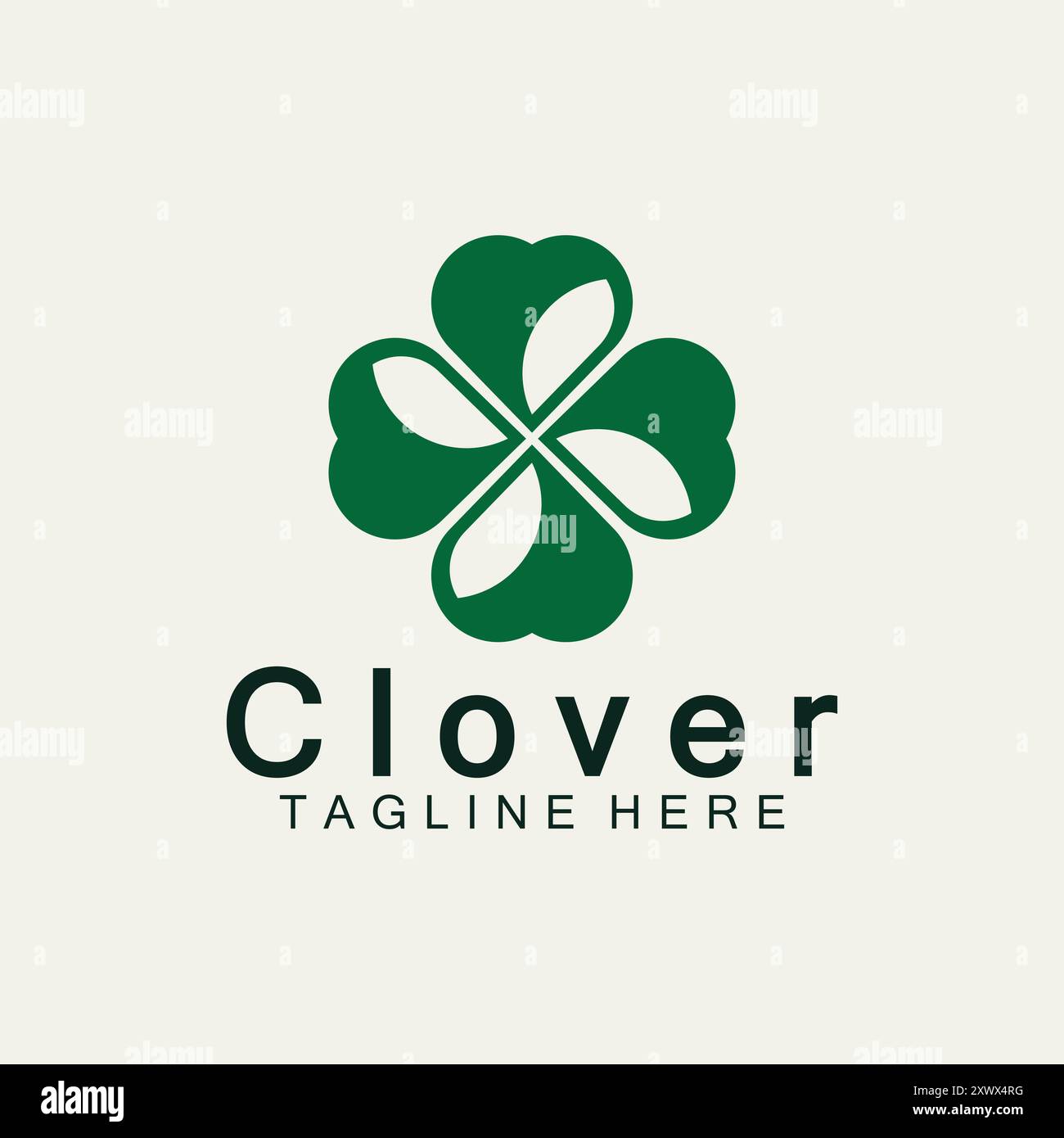 Clover Leaf Logo Template Design Stock Vector Image & Art - Alamy