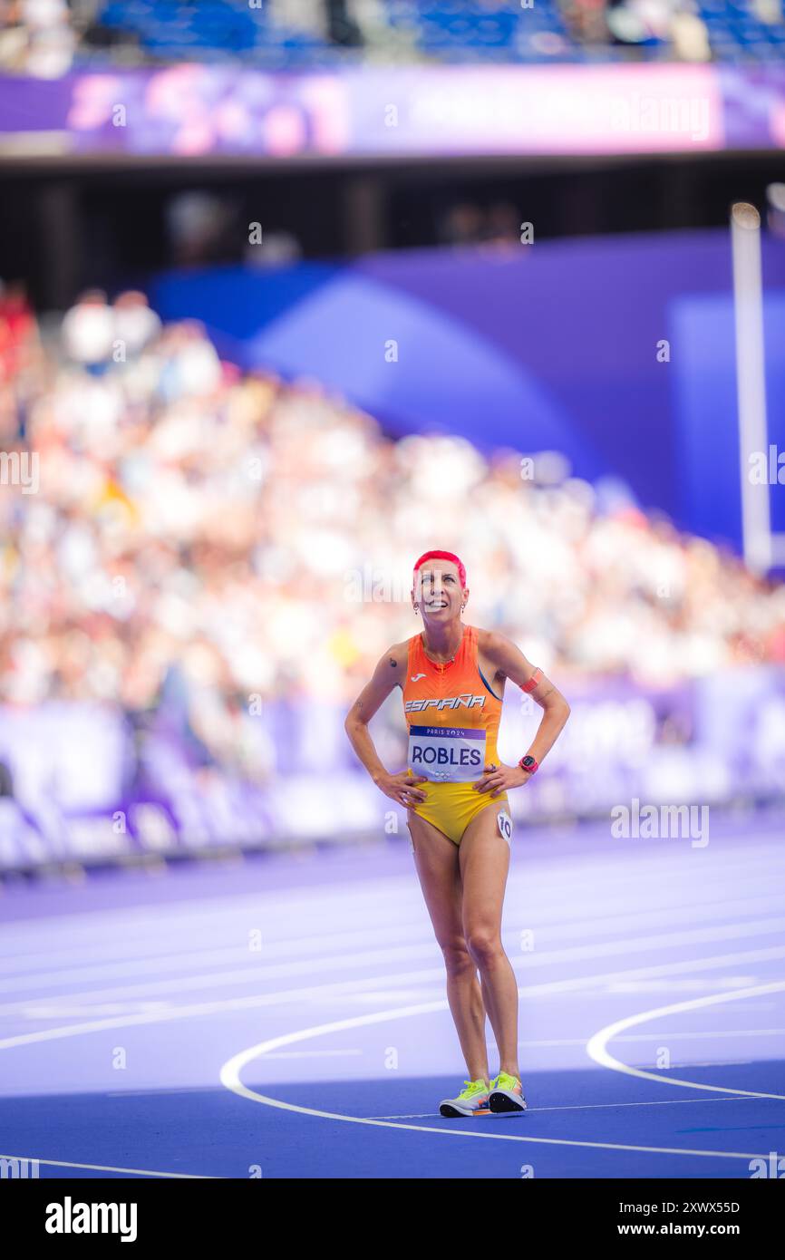 Carolina Robles participating in the 3000m Steeplechase at the Paris ...