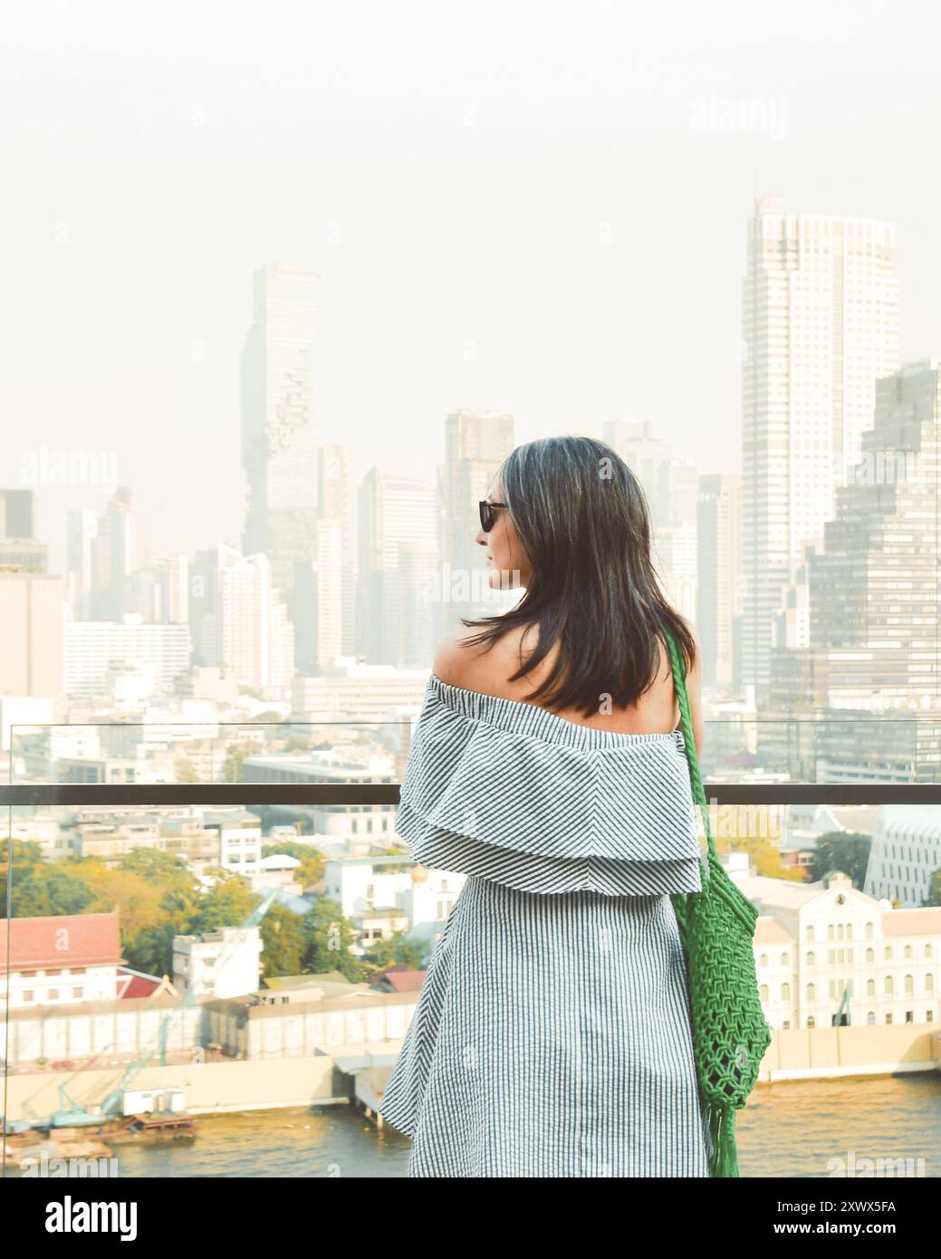 Bangkok, Thailand - 11th february, 2024:caucasian woman tourist enjoy ...