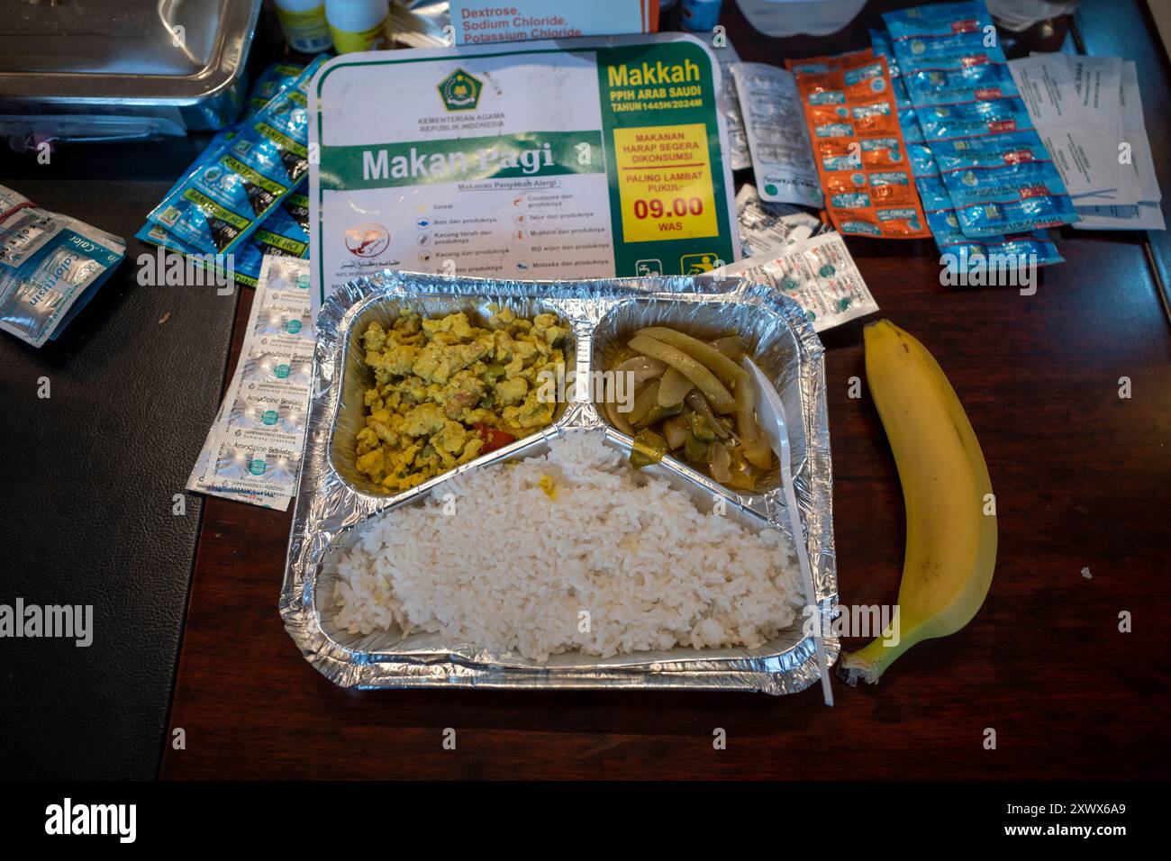 Mecca, Saudi Arabia - June 7, 2024: Breakfast menu for Hajj and Umrah ...