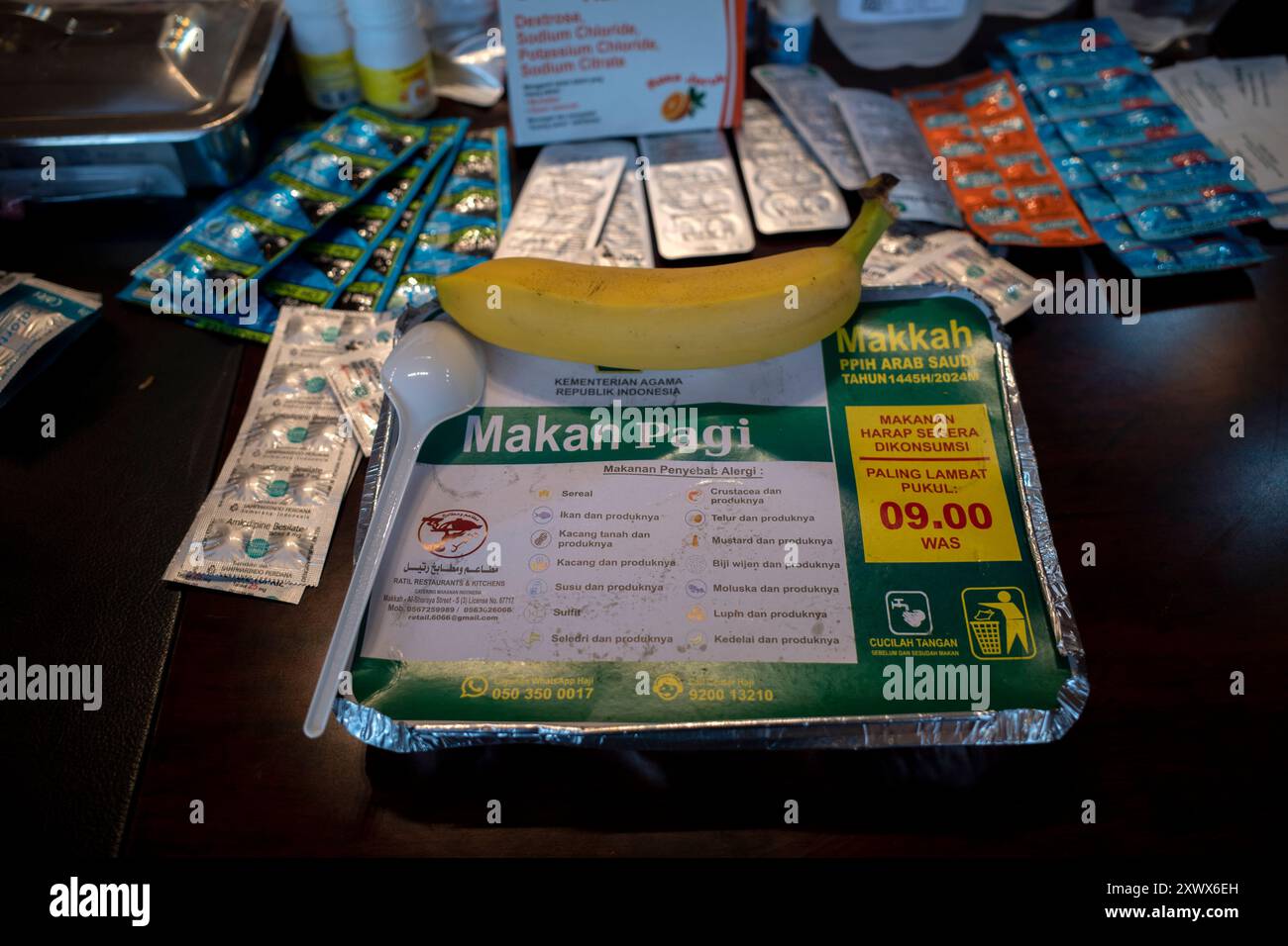 Mecca, Saudi Arabia - June 7, 2024: Breakfast menu for Hajj and Umrah ...