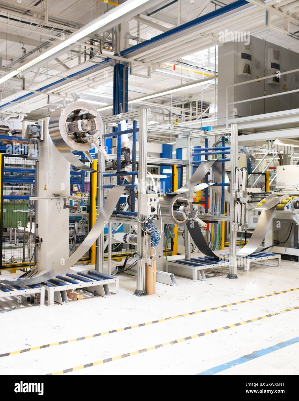 High-tech industrial factory interior showcasing advanced machinery and ...
