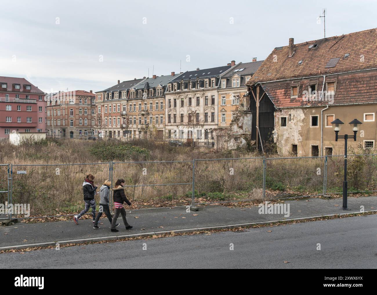 The image captures a street view in Pirna, Saxony, featuring historic ...