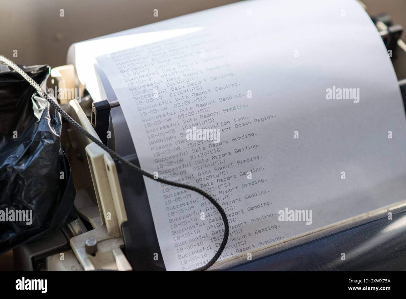 Detailed close-up image showcasing a crucial data printout on a search ...