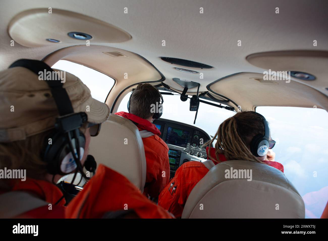 Explore the interior of the Moonbird, an aircraft dedicated to aerial ...