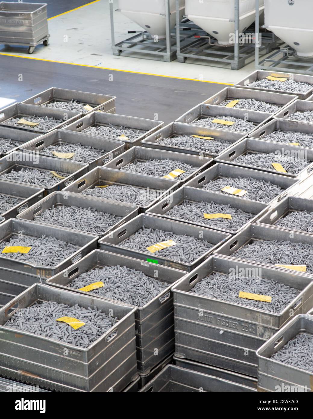 A detailed view inside Fischerwerke factory in Waldachtal, Germany ...