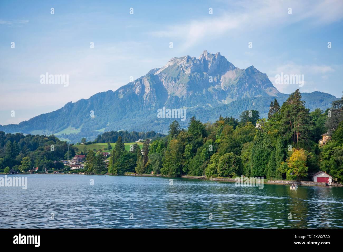 View of Mount Pilatus from Lake Lucerne Stock Photo - Alamy