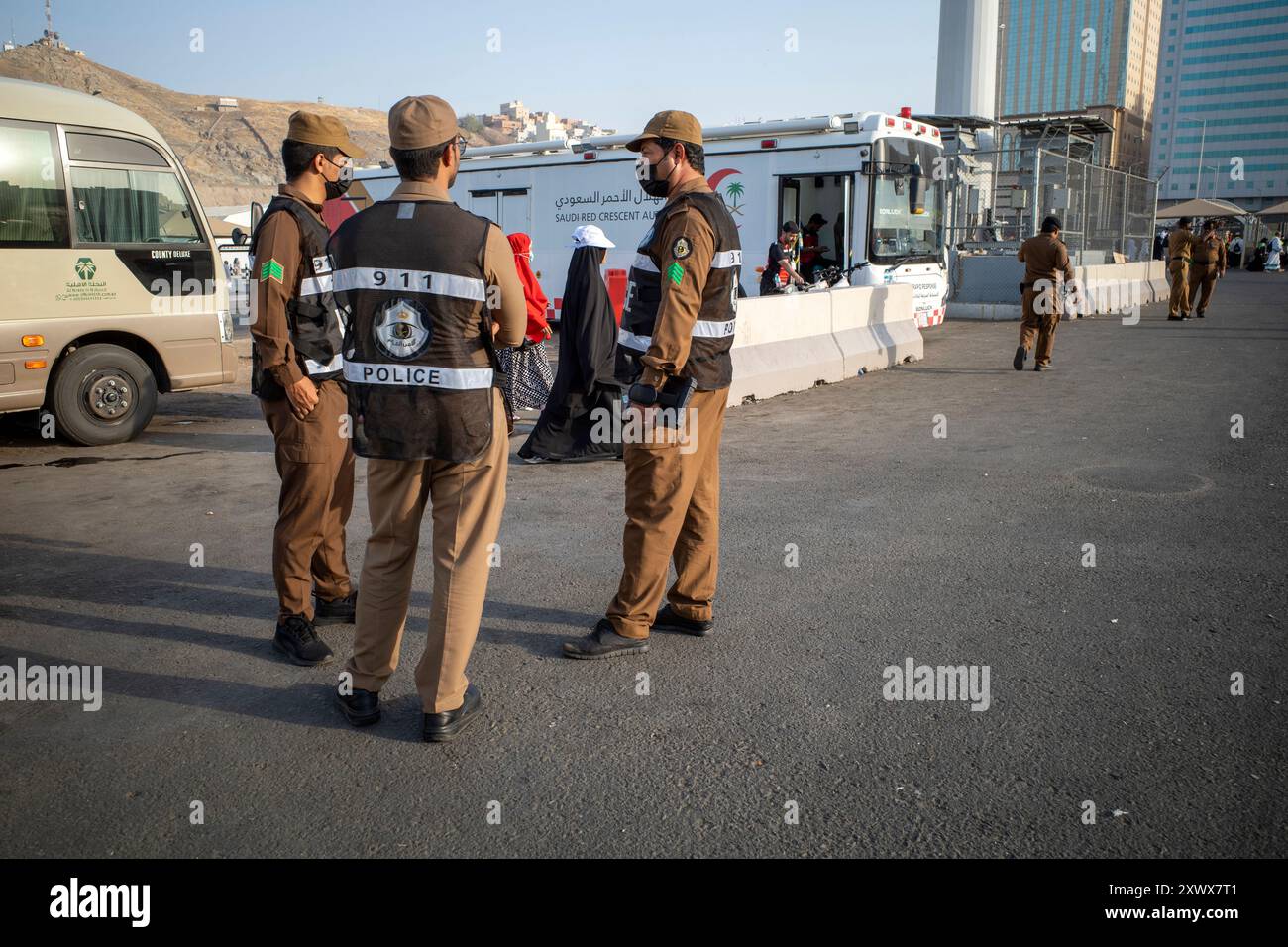 Mecca, Saudi Arabia - June 5, 2024: Saudi Arabia Police at the Shib ...