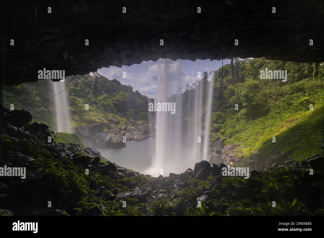 K50 waterfall scene in Kon Tum province, Vietnam Stock Photo - Alamy