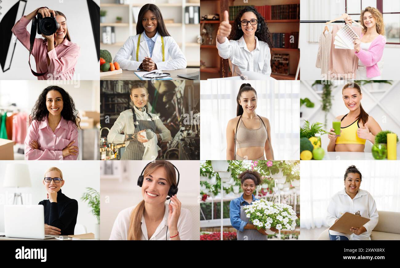 Diverse Group Of Women Working In Different Professions Stock Photo - Alamy