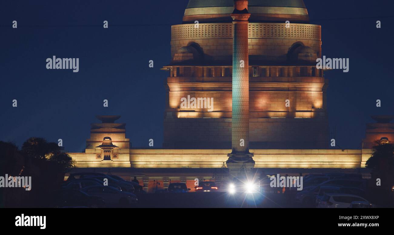 New Delhi, Delhi, India. Close up of Rashtrapati Bhavan, Viceroys House ...