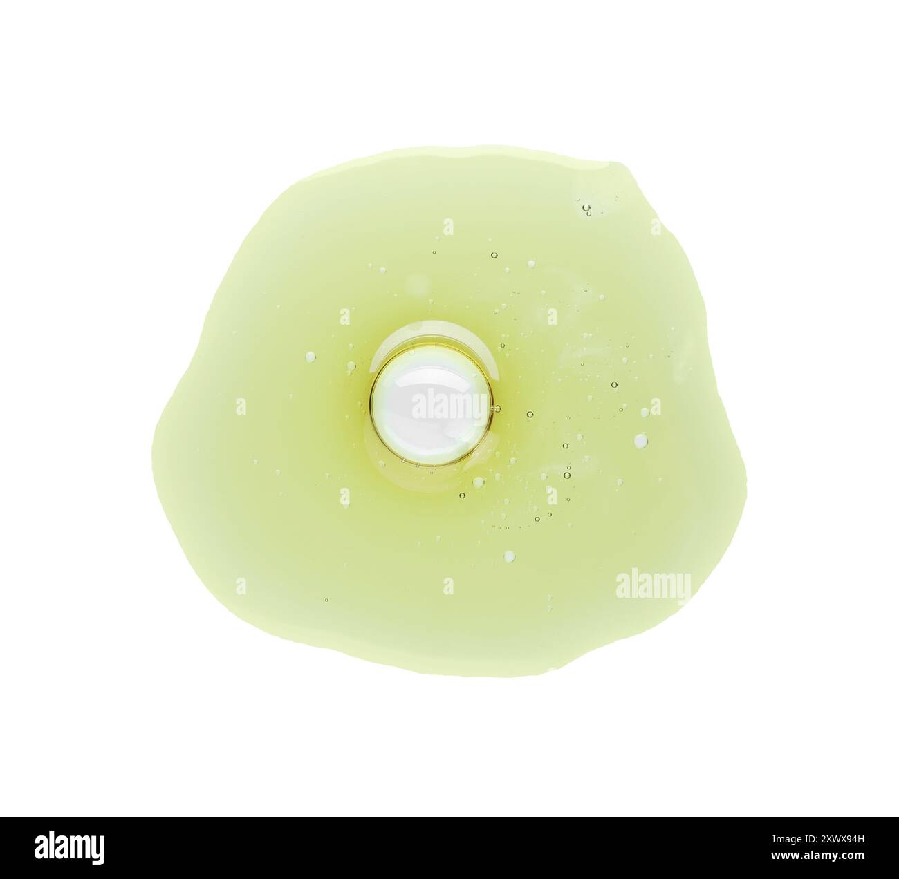 Essential oil drop isolated on white, top view. Cosmetic product Stock ...