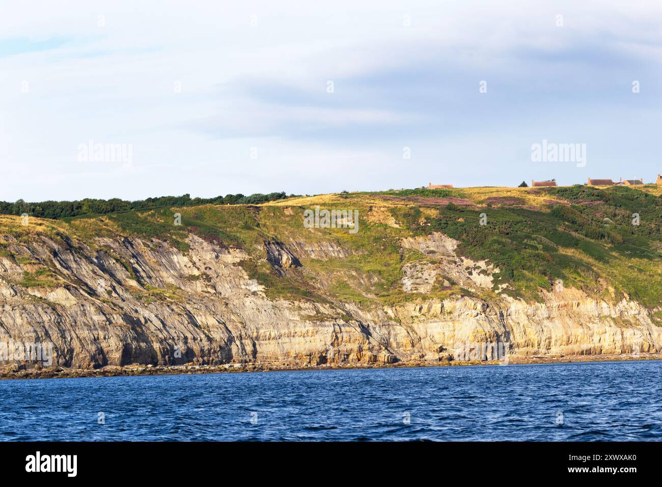 The cliffs of the Yorkshire Coast clearly show the layers of the ...