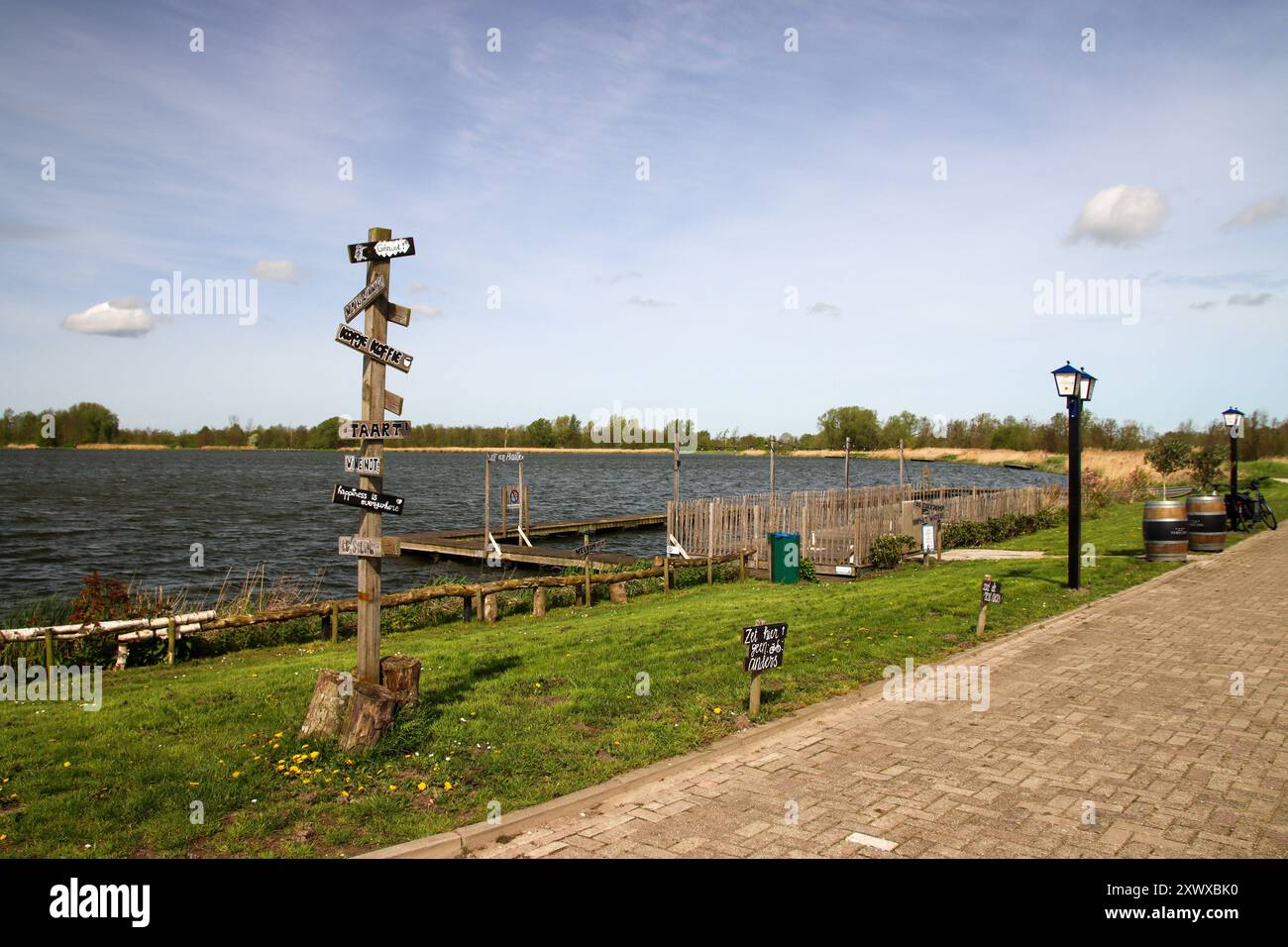 The Rotte River near Zevenhuizen on the way to Rotterdam in the ...