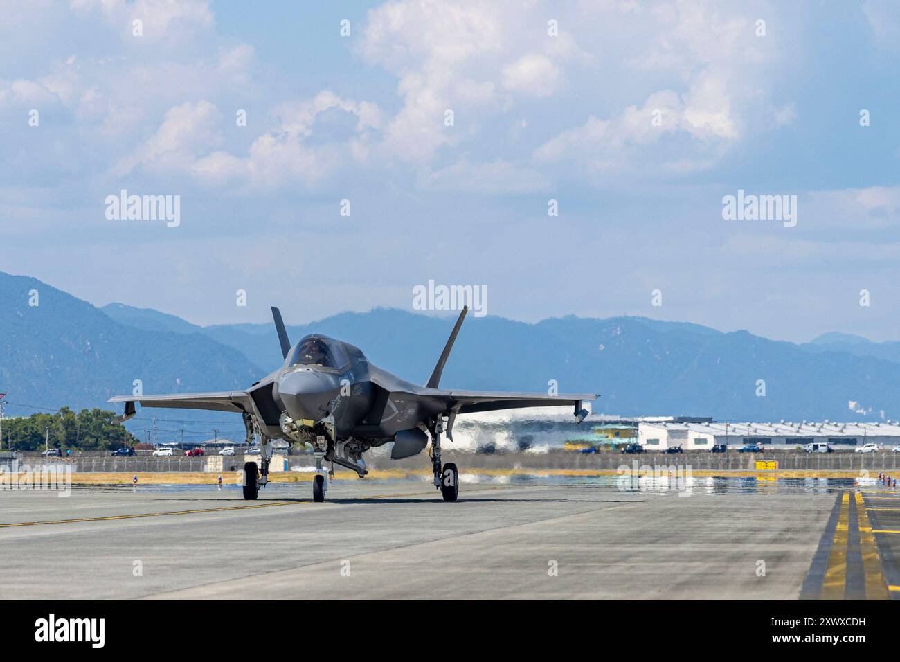A U.S. Marine Corps F-35B Lightning II aircraft with Marine Fighter ...