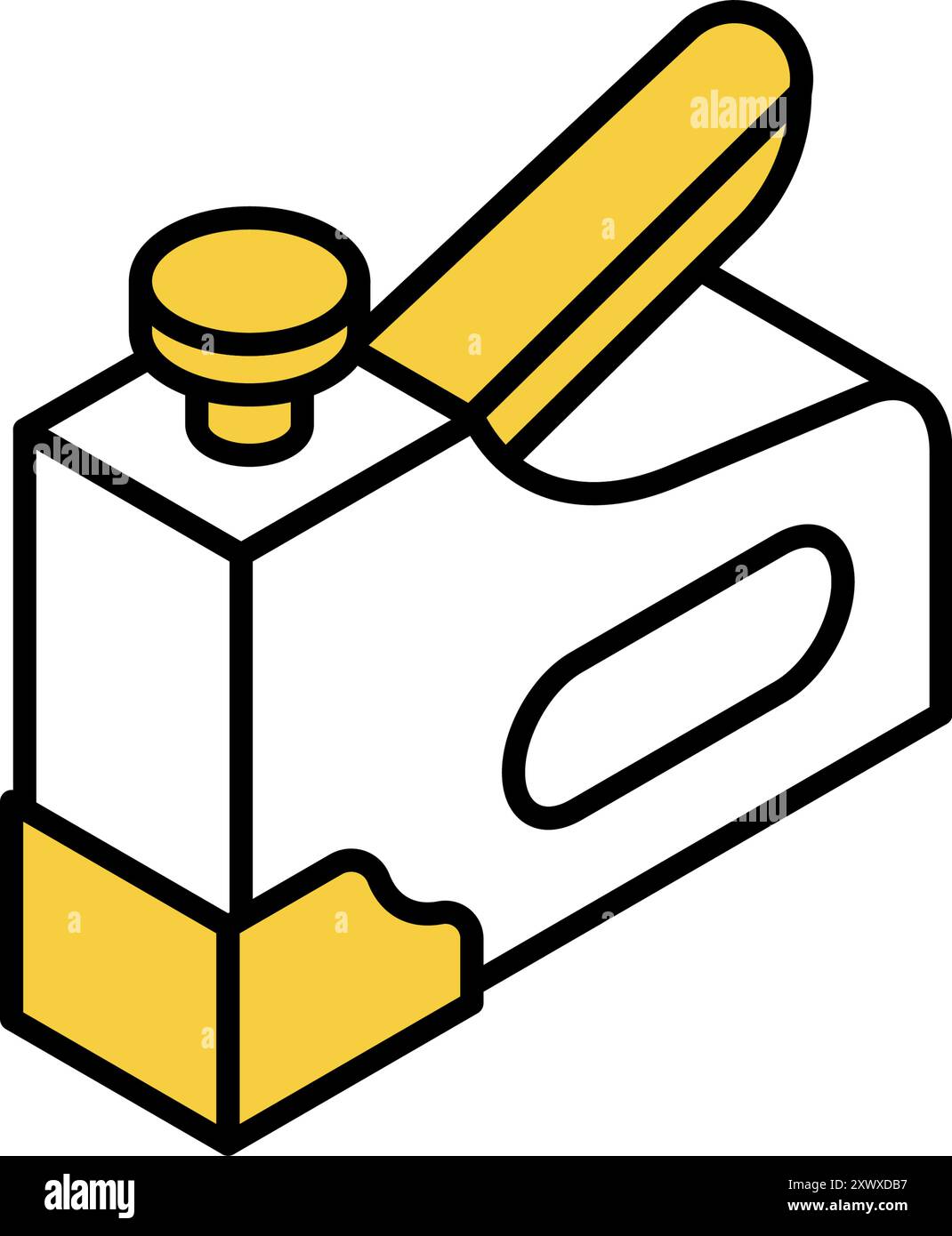 Isometric simple line drawing tool icon, Tucker, Vector Illustration ...