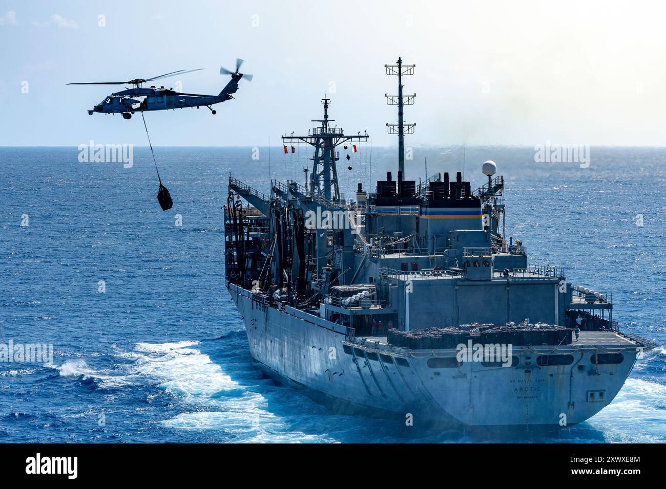 240816-N-RG232-2505 ATLANTIC OCEAN (Aug. 16, 2024) An MH-60S Sea Hawk ...