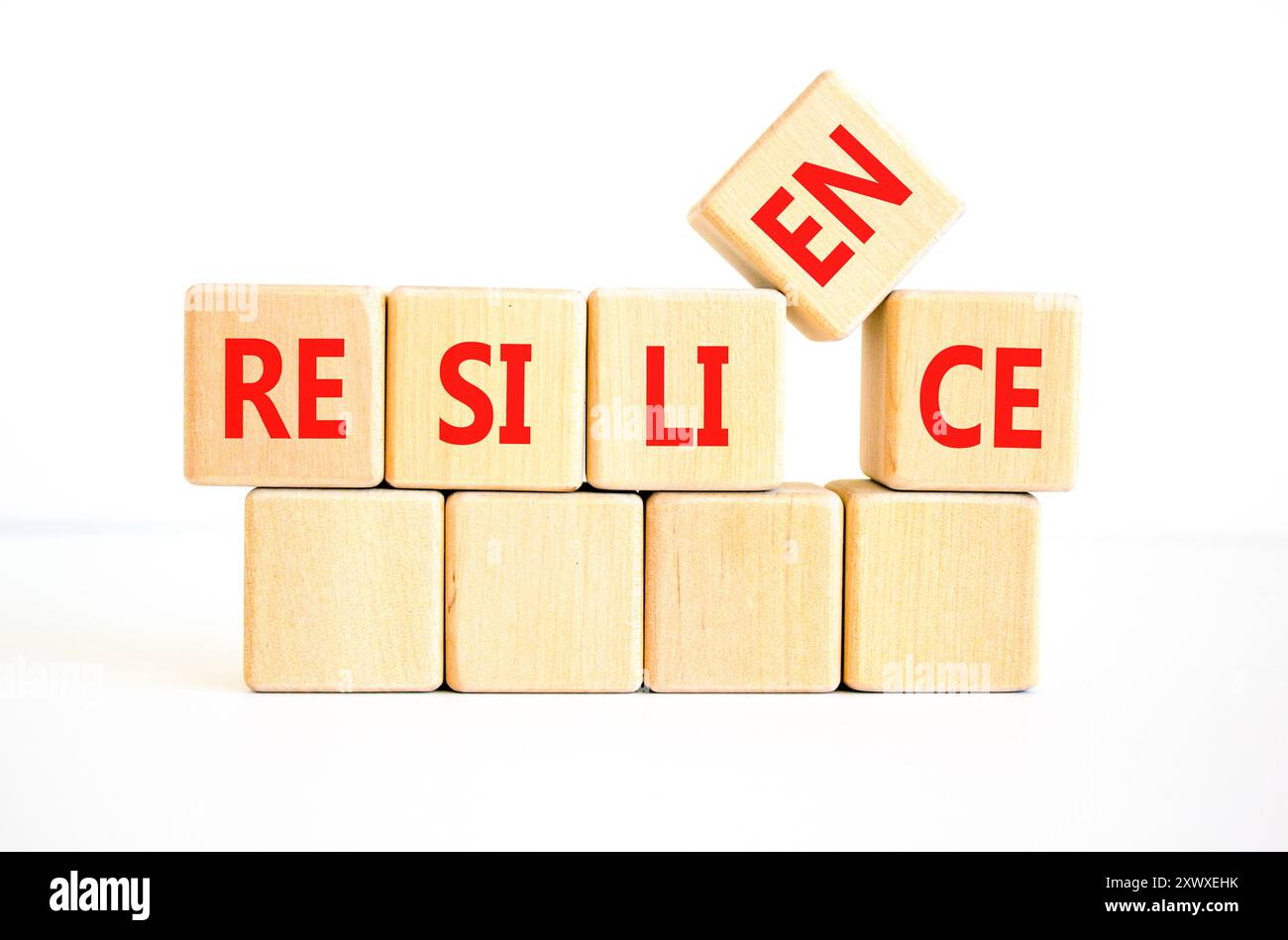 Resilience symbol. Concept word Resilience on beautiful wooden blocks ...