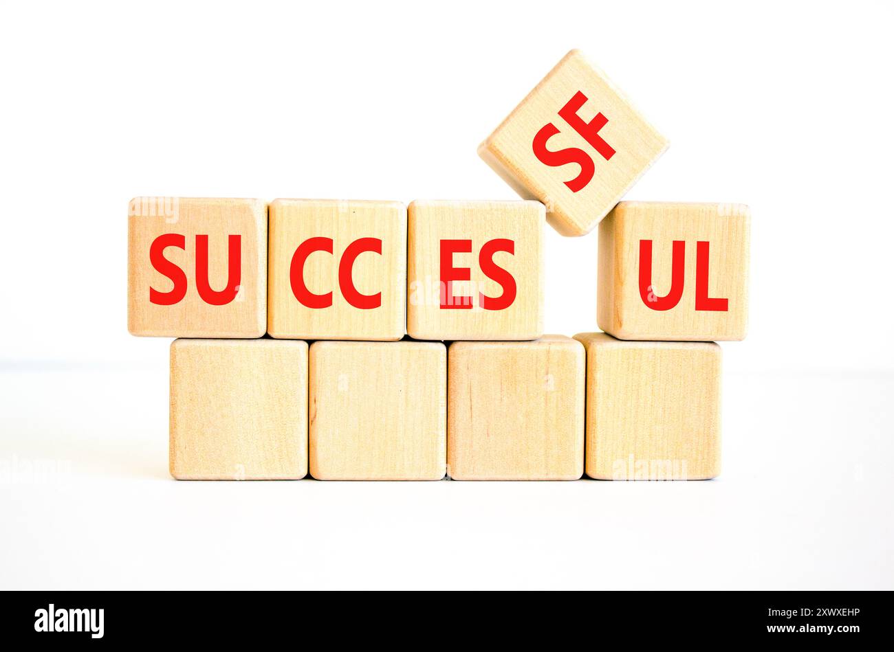 Successful symbol. Concept word Successful on beautiful wooden blocks ...