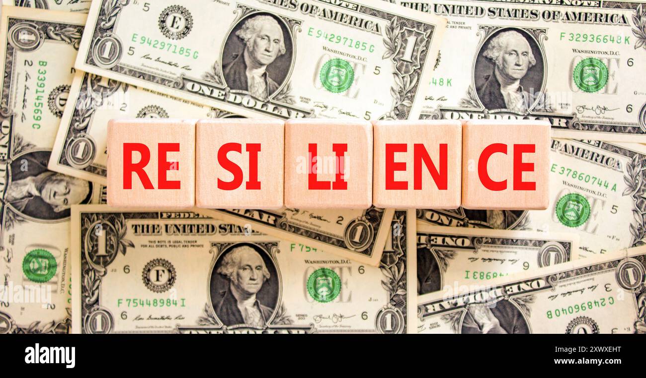 Resilience symbol. Concept word Resilience on beautiful wooden blocks ...