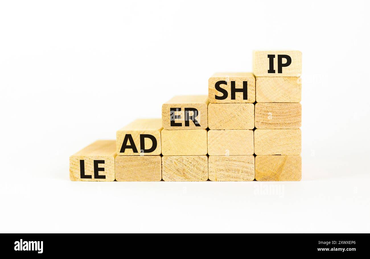 Leadership symbol. Concept word Leadership on beautiful wooden blocks ...