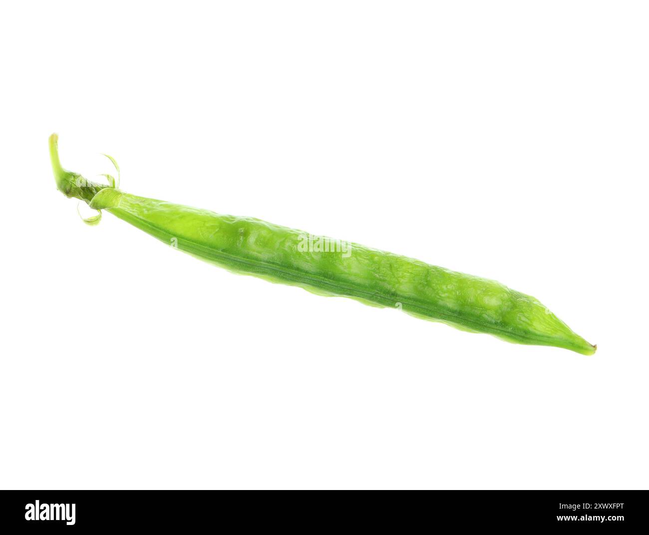 One green fresh pea pod isolated on white Stock Photo - Alamy