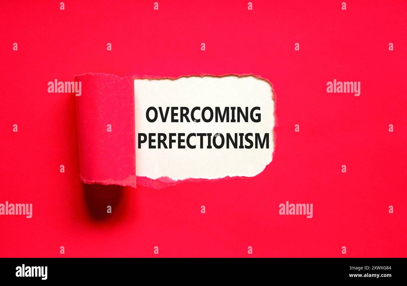 Overcoming perfectionism symbol. Concept words Overcoming perfectionism ...