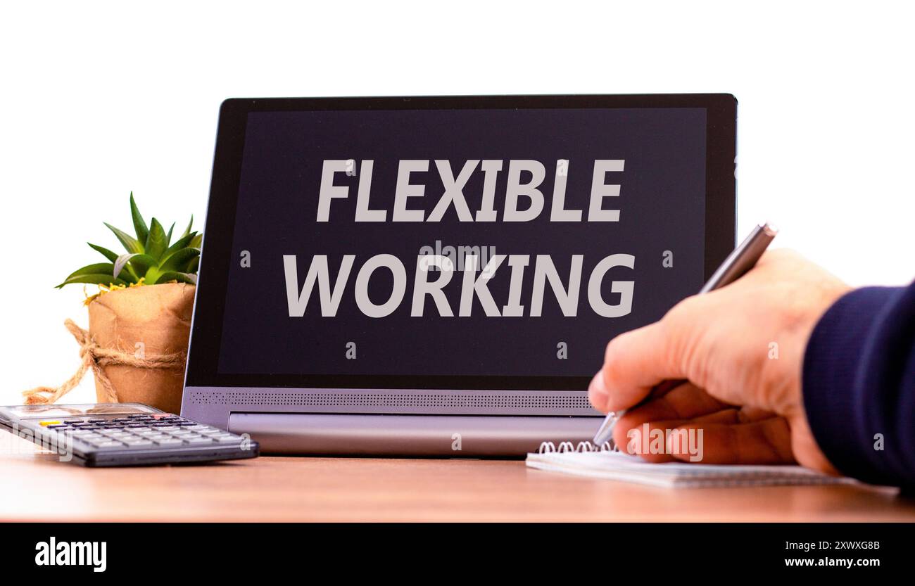 Flexible working symbol. Concept words Flexible working on beautiful ...