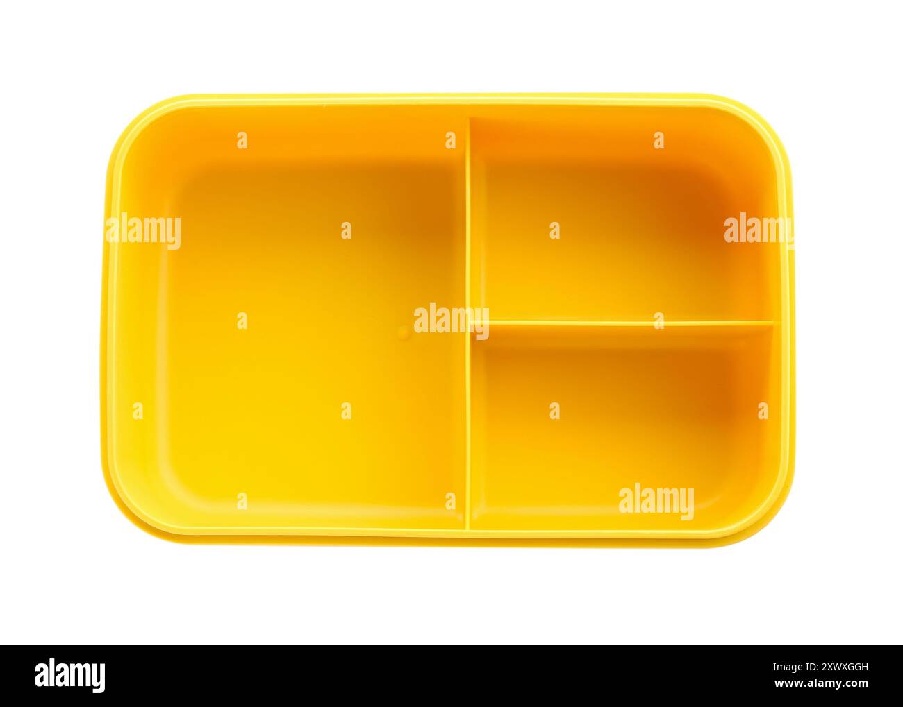 Empty plastic lunch box isolated on white, top view Stock Photo - Alamy