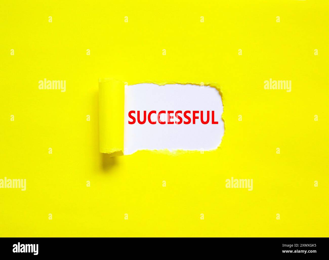 Successful symbol. Concept word Successful on beautiful white paper ...