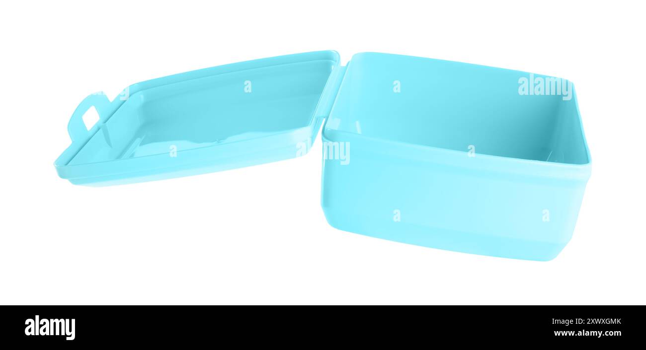 Empty plastic lunch box isolated on white Stock Photo - Alamy