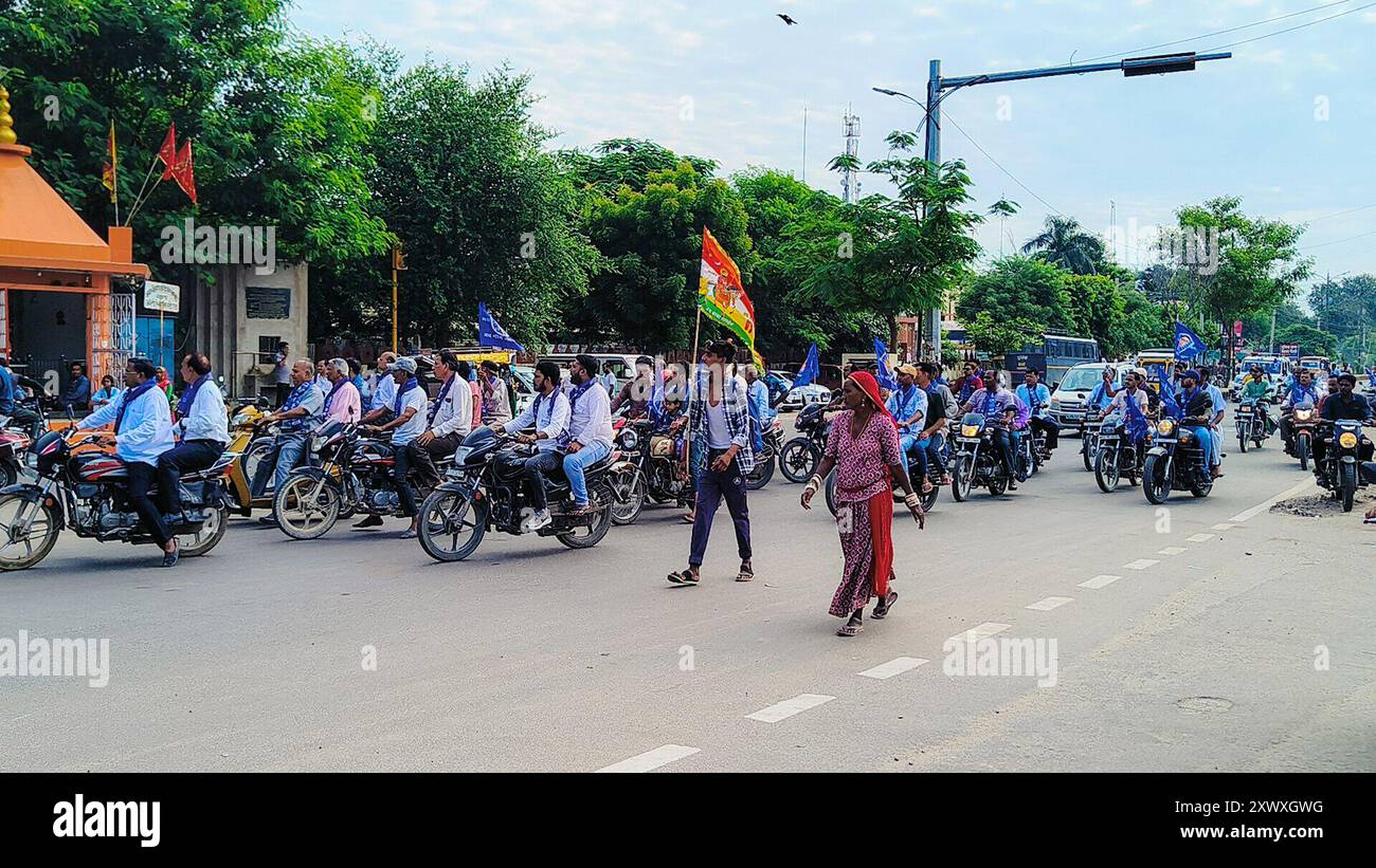 Beawar, Rajasthan, August 21, 2024: Members of Dalit community protest ...