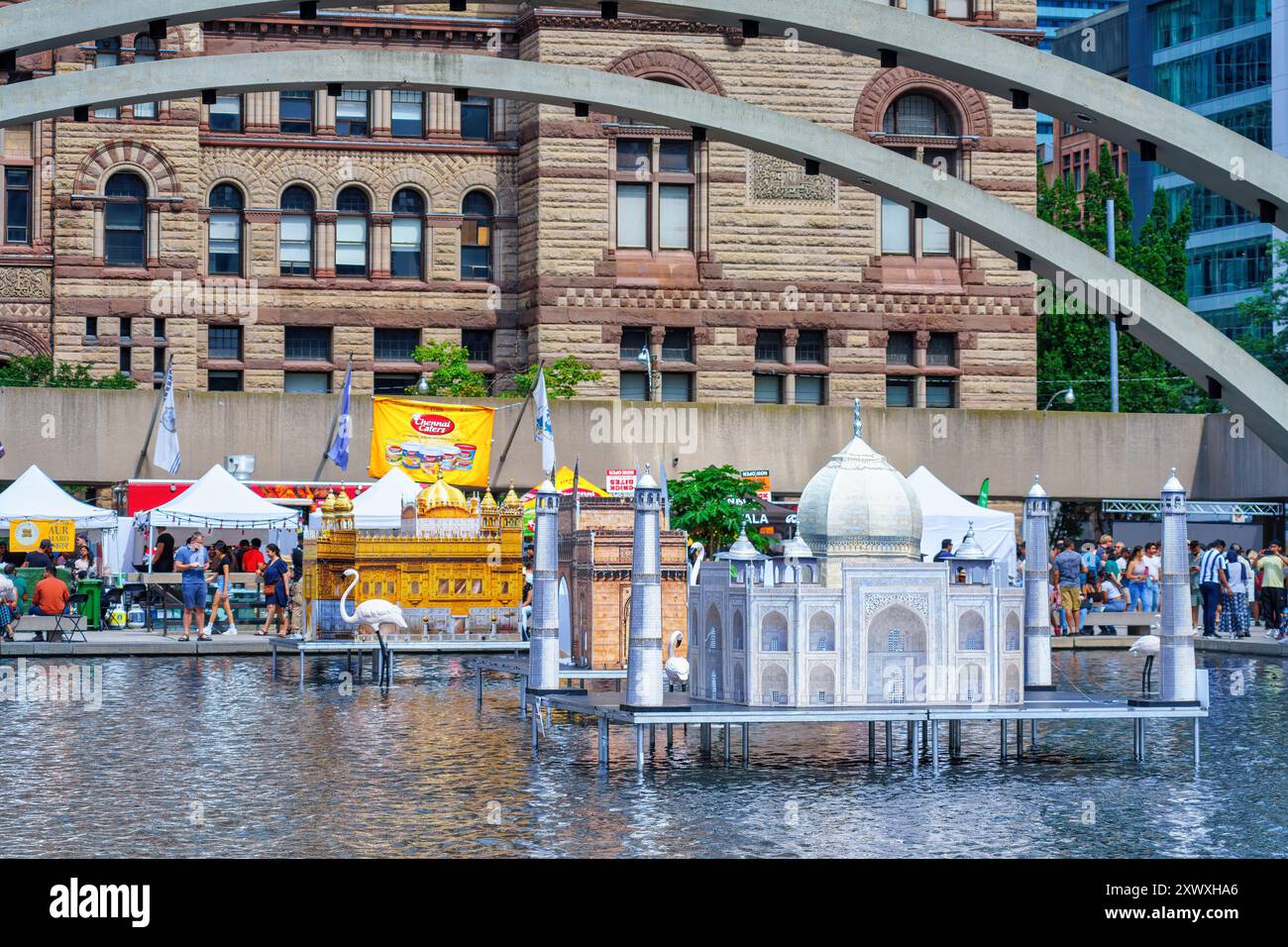 Toronto, Canada - August 3, 2024: Decoration below the arches of Nathan ...