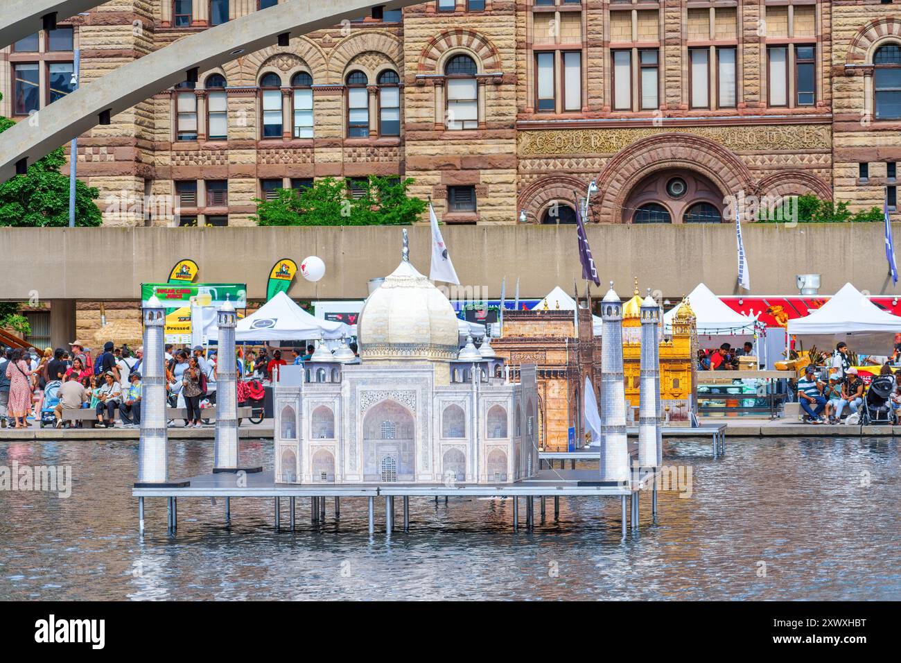 Toronto, Canada - August 3, 2024: Decoration in the water of Nathan ...