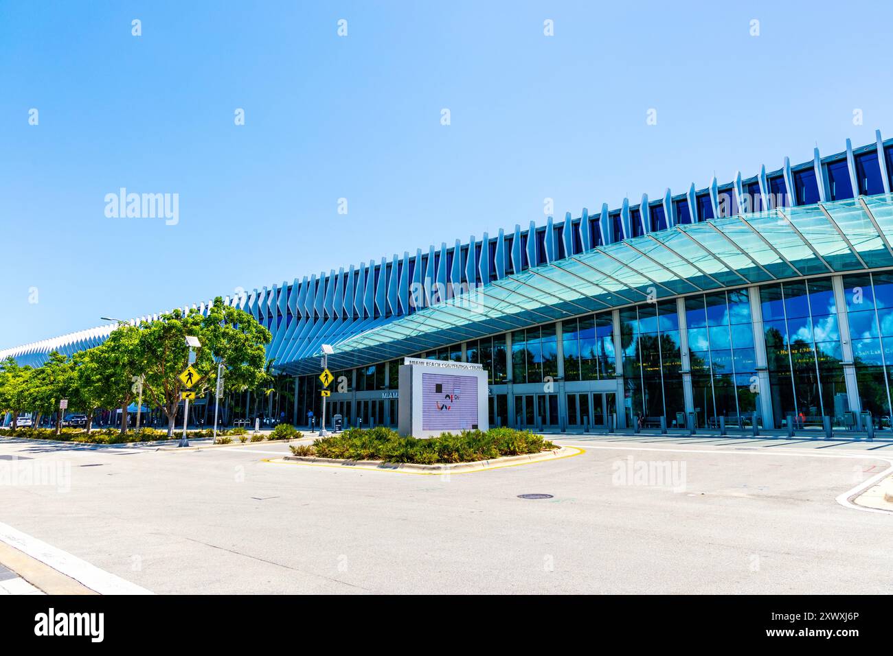 Exterior of the renovated Miami Beach Convention Center originally ...
