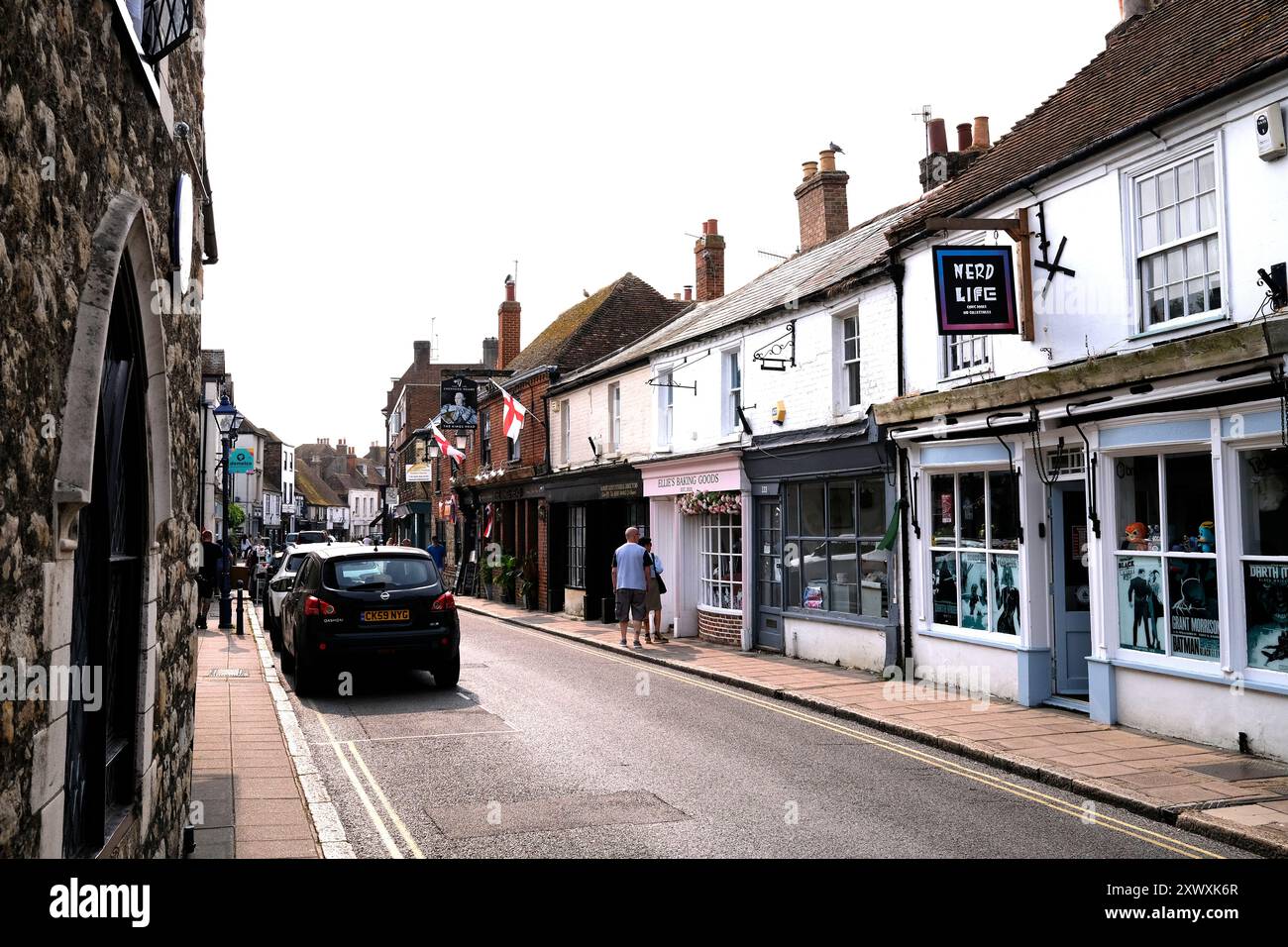 hythe town shopping high street,kent,uk Stock Photo - Alamy