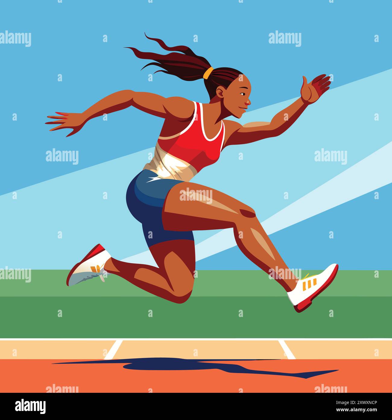 Athletic woman vector vectors hi-res stock photography and images - Alamy
