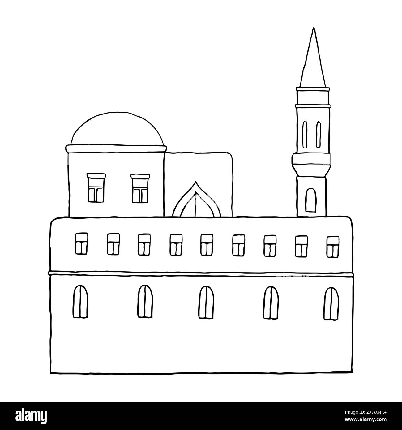 Building and tower Black and White Stock Photos & Images - Alamy