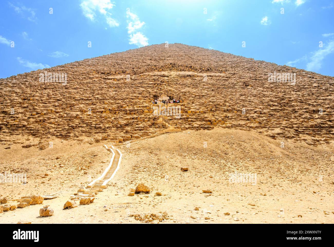 Snofru's Red Pyramid - Royal necropolis of Dahshur, Lower Egypt Stock ...