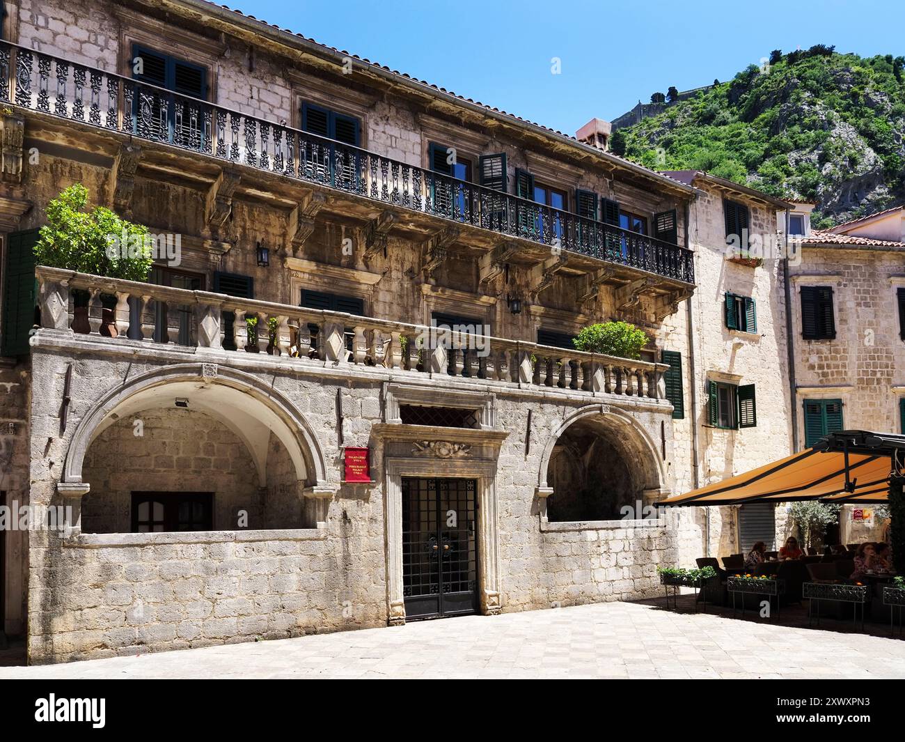 The Pima Palace in Flour Square City of Kotor Coastal Montenegro ...