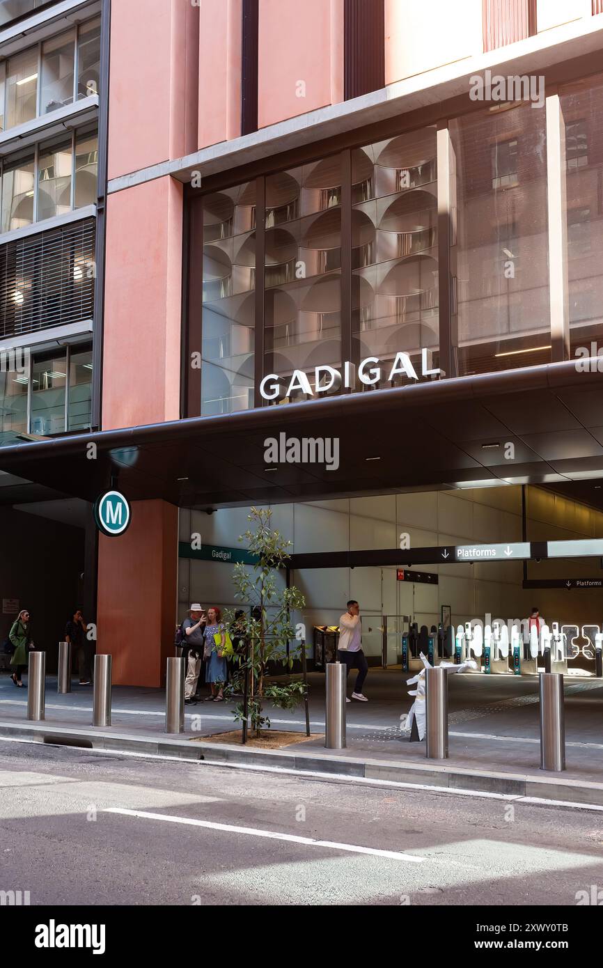 Sydney, Australia, Wednesday, 21st August,2024. Gadigal Station which ...